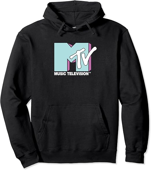 Amazon.com: Classic MTV Logo Blue And Purple Pullover Hoodie : Clothing, Shoes & Jewelry